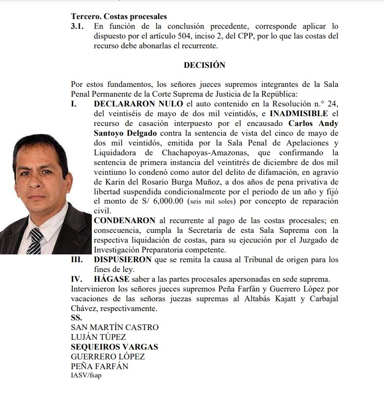 Condenan a 2 años de prisión suspendida a Carlos Santoyo por difamación ...